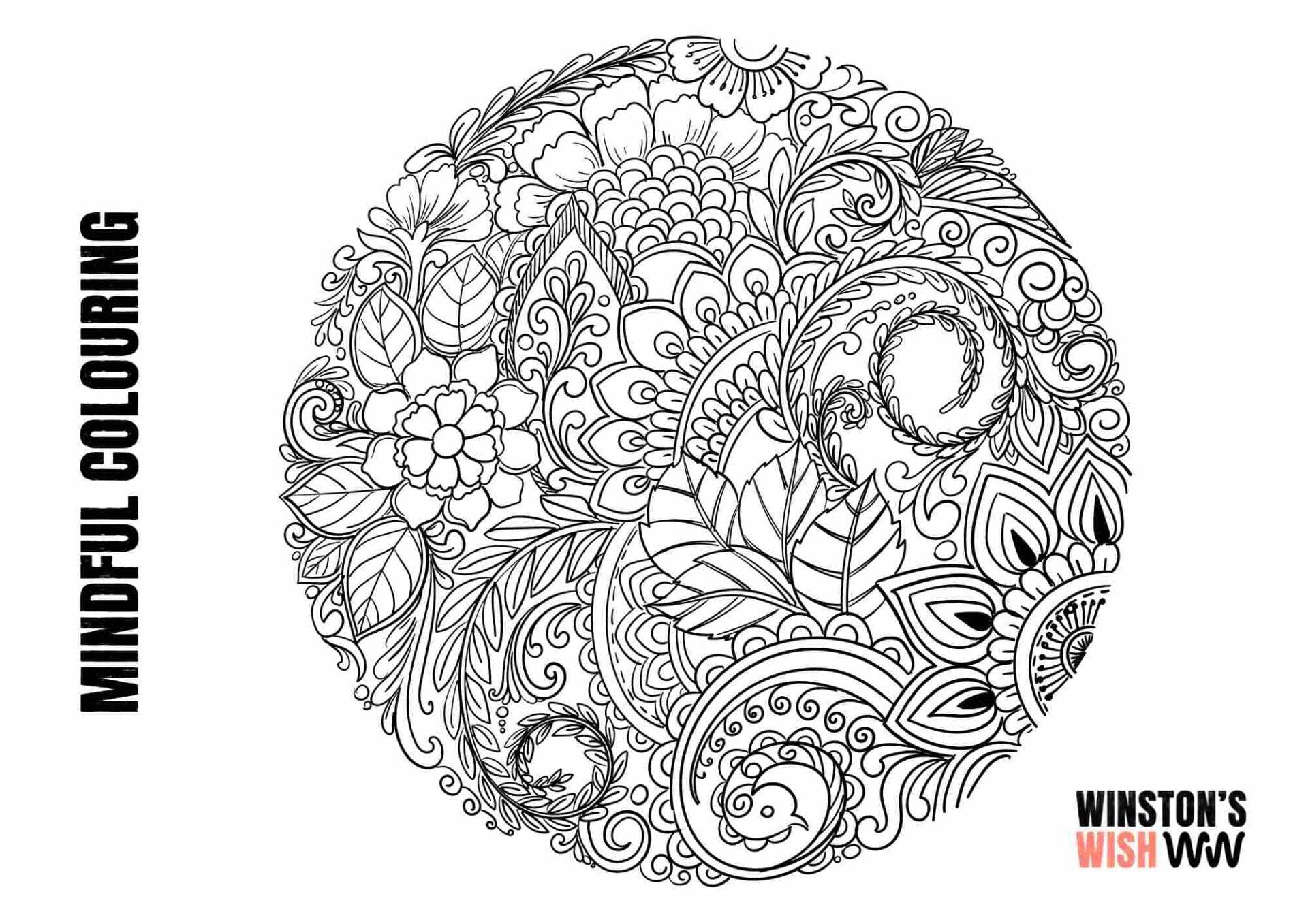 Mindful colouring activity to help with grief | Winston's Wish